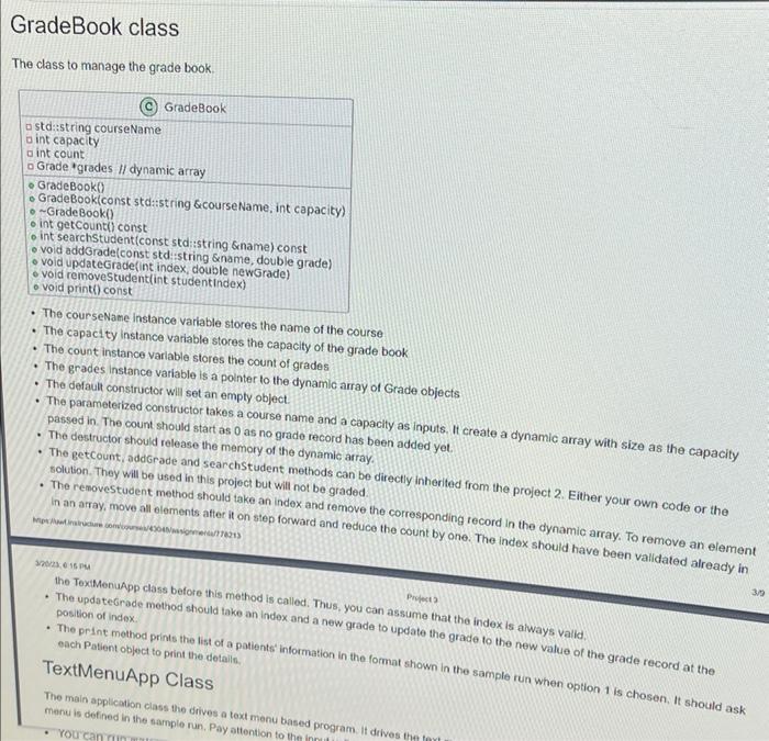 Solved Develop a grade book system that allows manipulation | Chegg.com