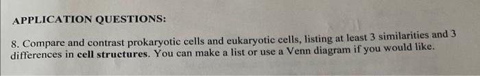 Solved APPLICATION QUESTIONS: 8. Compare and contrast | Chegg.com