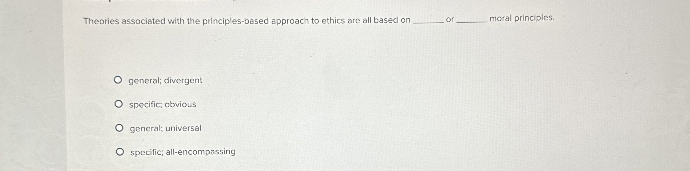 Solved Theories associated with the principles-based | Chegg.com