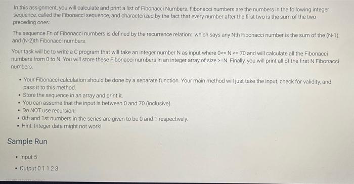 Solved In this assignment, you will calculate and print a | Chegg.com