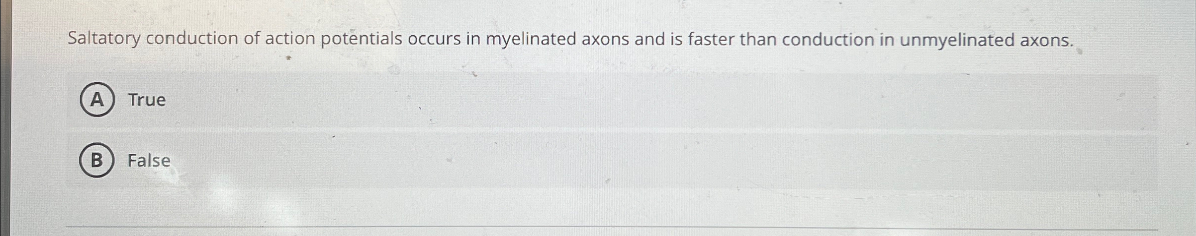 Solved Saltatory conduction of action potentials occurs in | Chegg.com