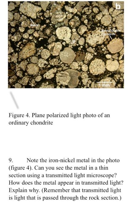 Solved Figure 4. Plane polarized light photo of an ordinary | Chegg.com