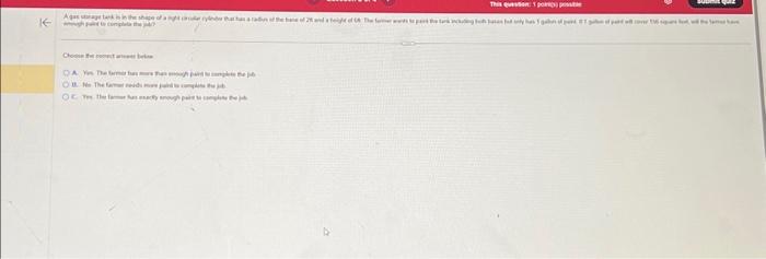 Solved A gas storage tank is in the shape of a right | Chegg.com