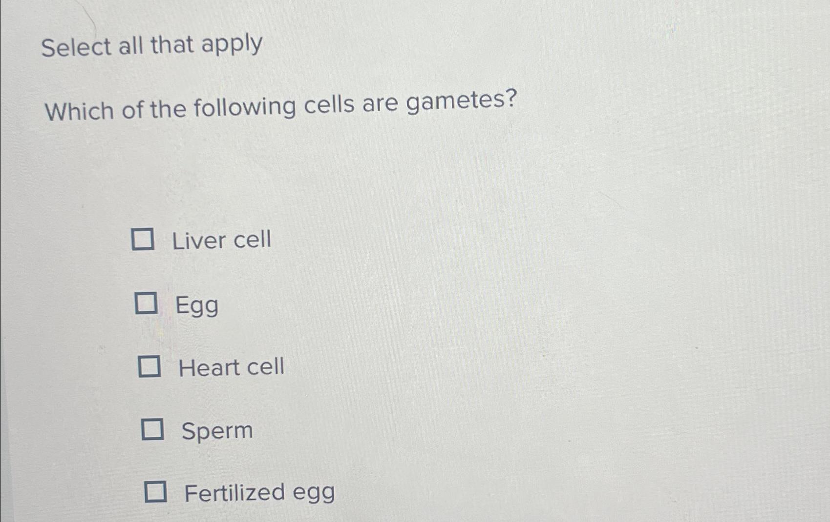 Solved Select All That Applywhich Of The Following Cells Are 