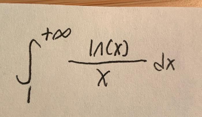 Solved ∫1+∞xln(x)dx | Chegg.com