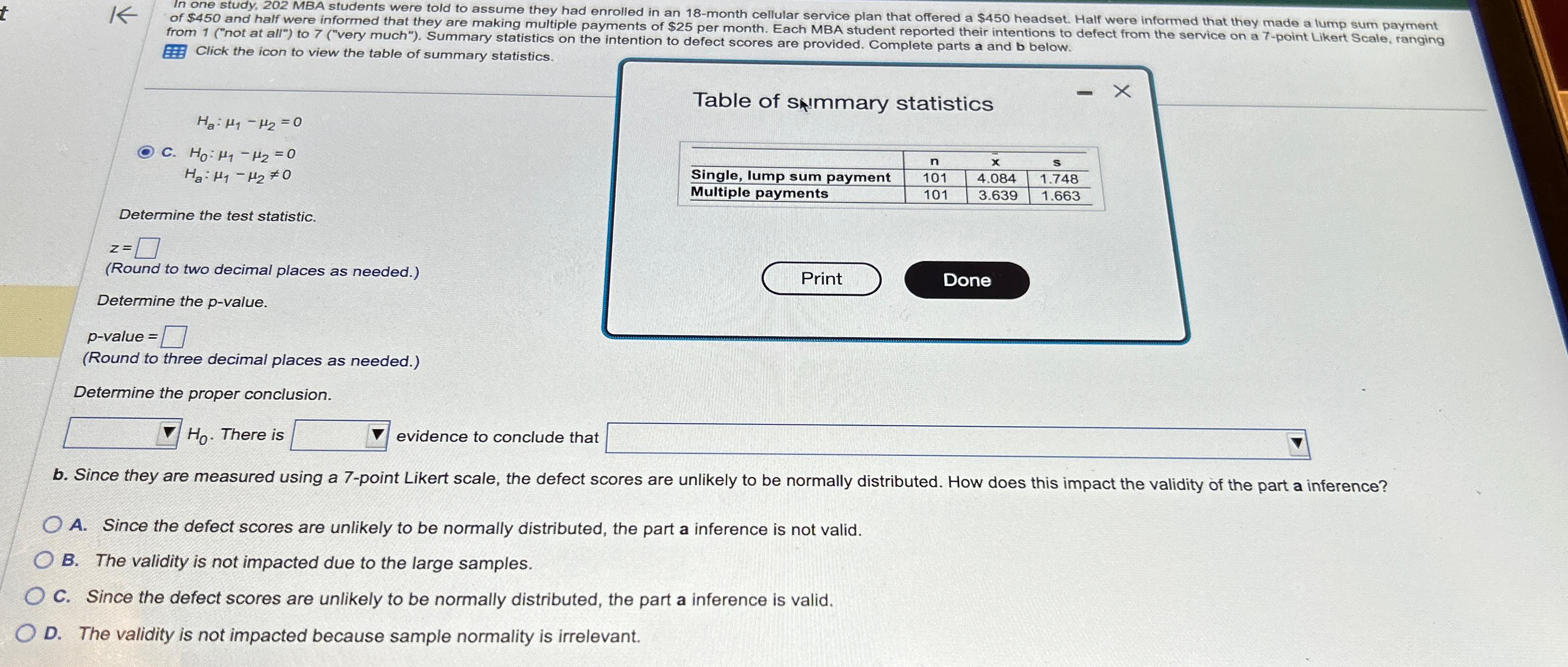 Solved Click the icon to view the table of summary | Chegg.com