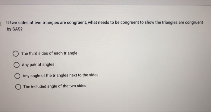 Solved - In the triangles below, which theorem can be used, | Chegg.com