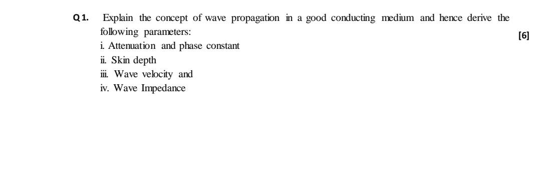 Solved Q1. Explain the concept of wave propagation in a good | Chegg.com