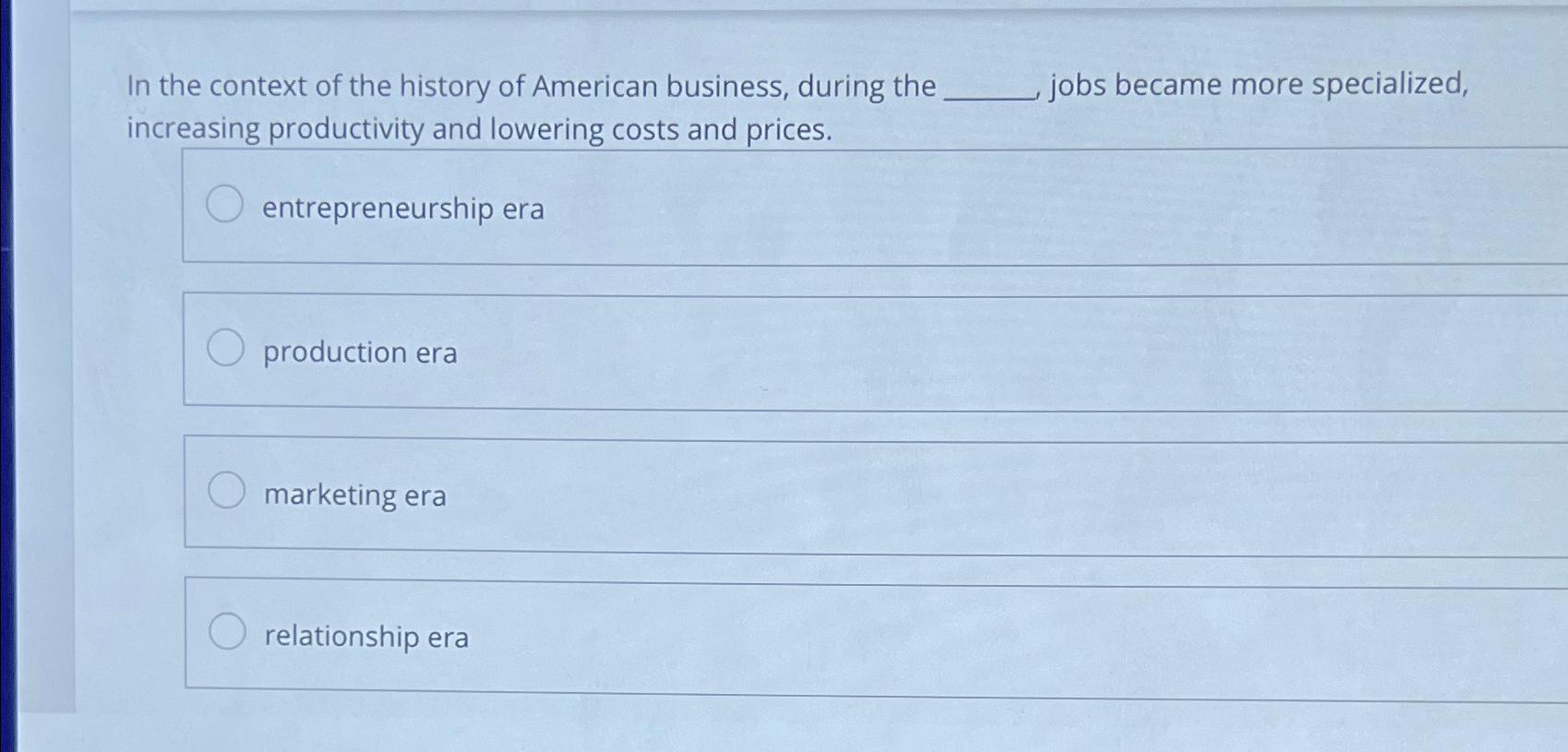 Solved In the context of the history of American business, | Chegg.com