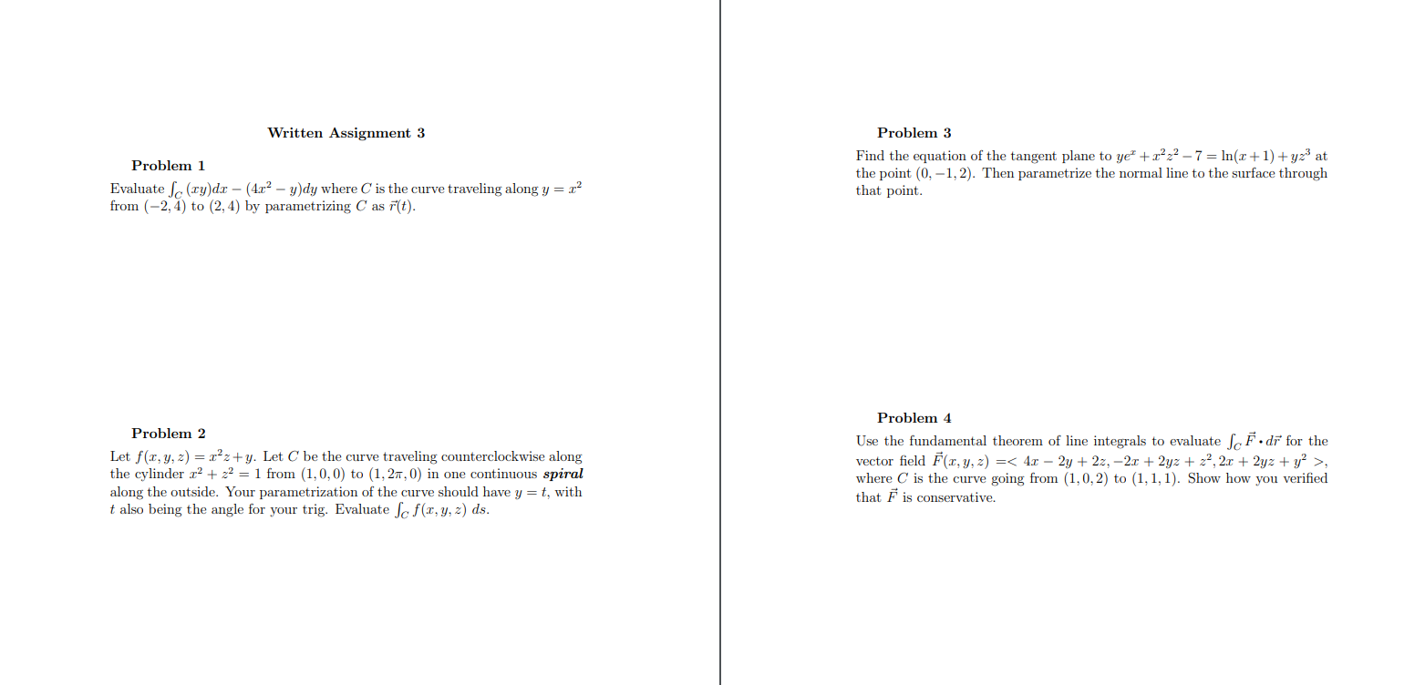 Solved can you tell me how to solve all four problems step | Chegg.com