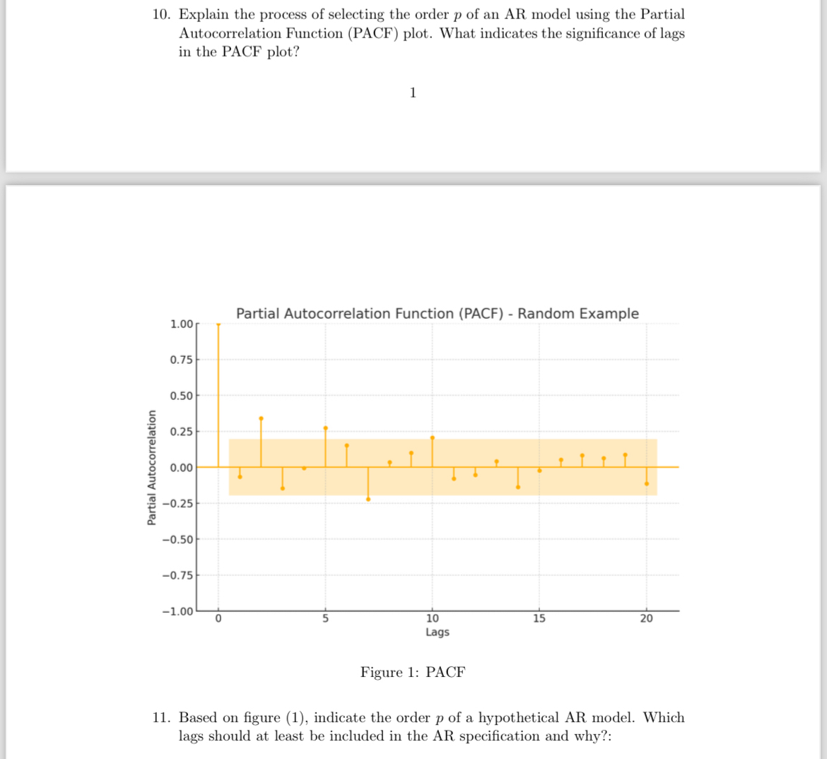 Solved Explain the process of selecting the order p ﻿of an | Chegg.com