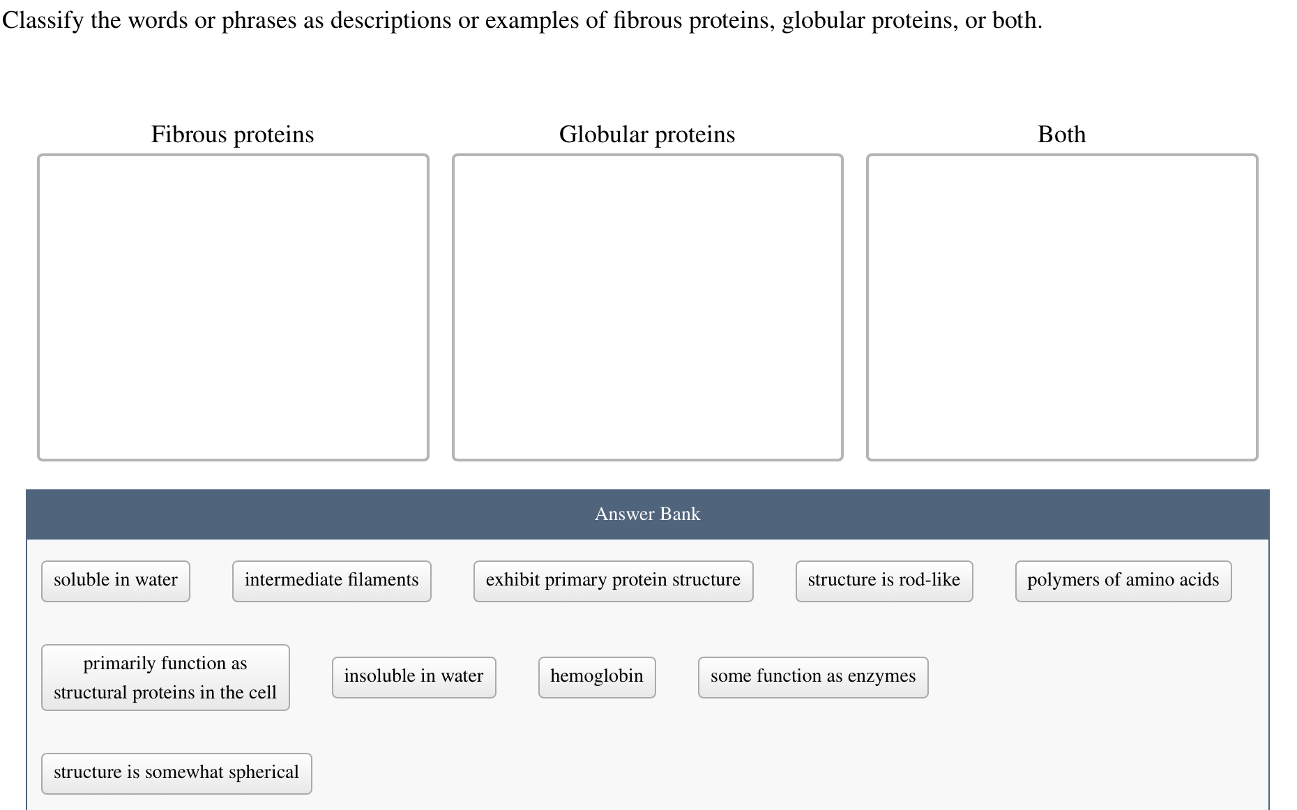 Solved Classify the words or phrases as descriptions or | Chegg.com
