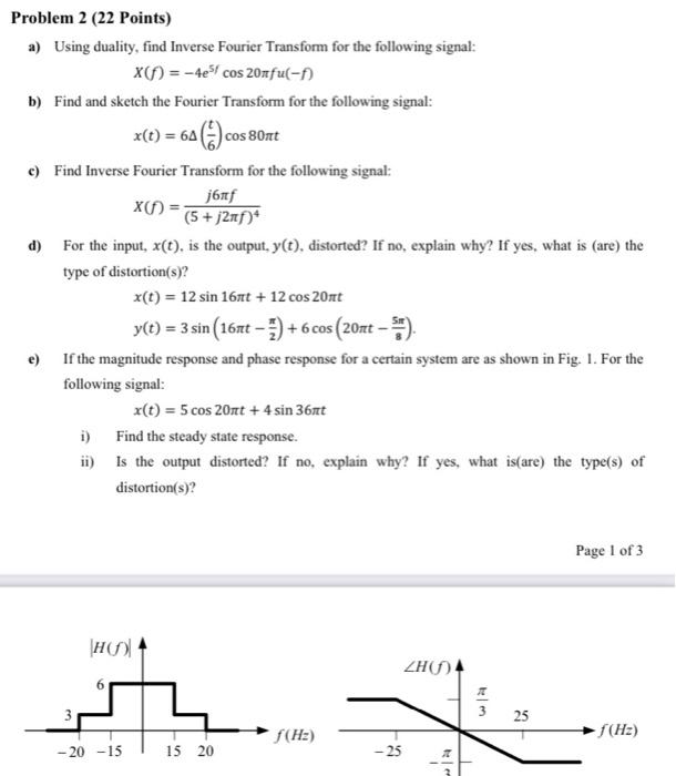 Solved Problem 2 (22 Points) a) Using duality, find Inverse | Chegg.com