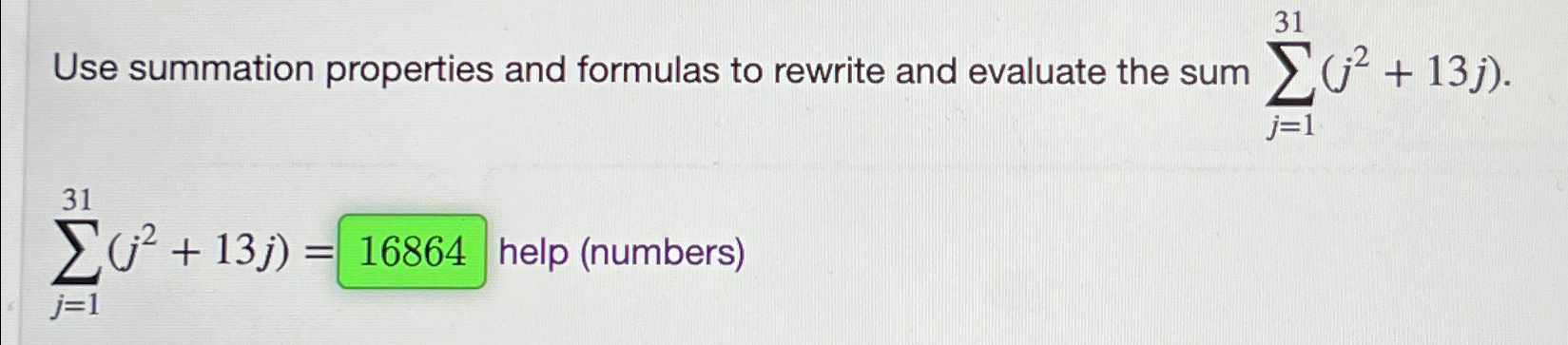 Solved Use summation properties and formulas to rewrite and | Chegg.com