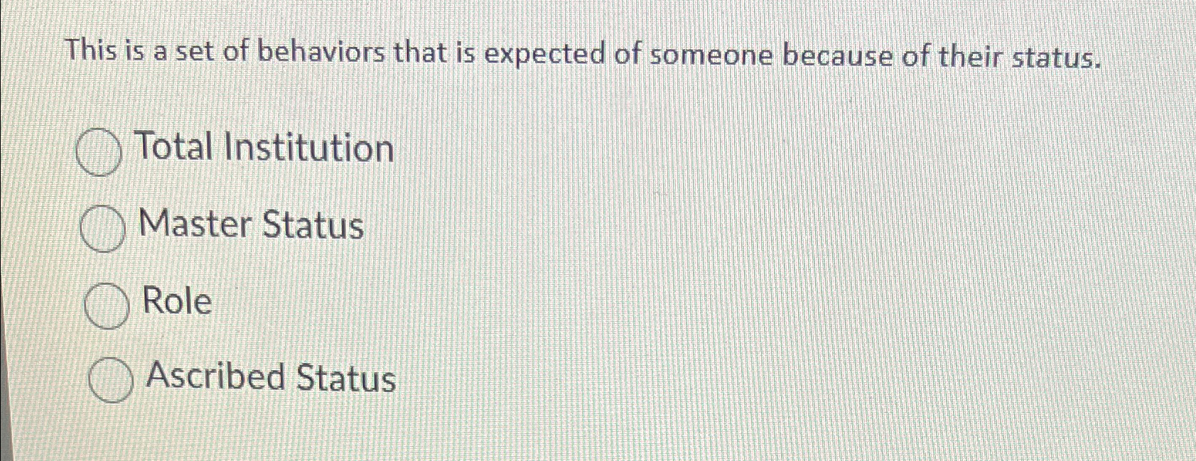 Solved This is a set of behaviors that is expected of | Chegg.com