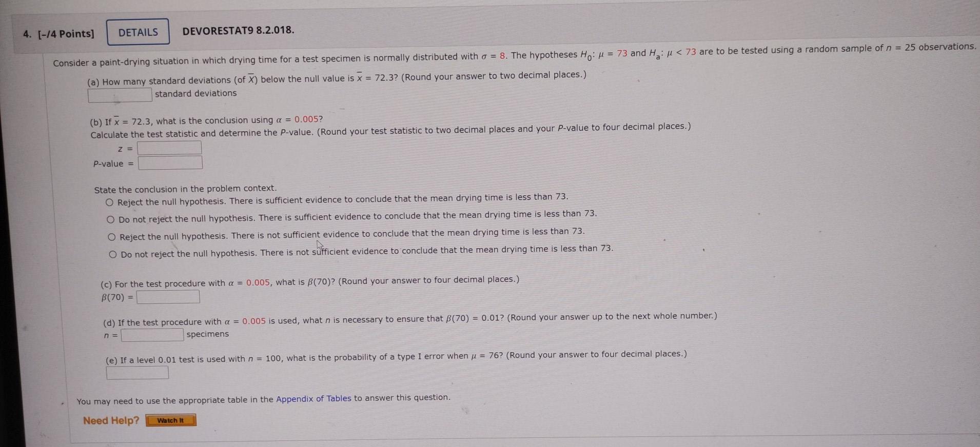 Solved 4. [-14 Points] DETAILS DEVORESTAT9 8.2.018. Consider | Chegg.com