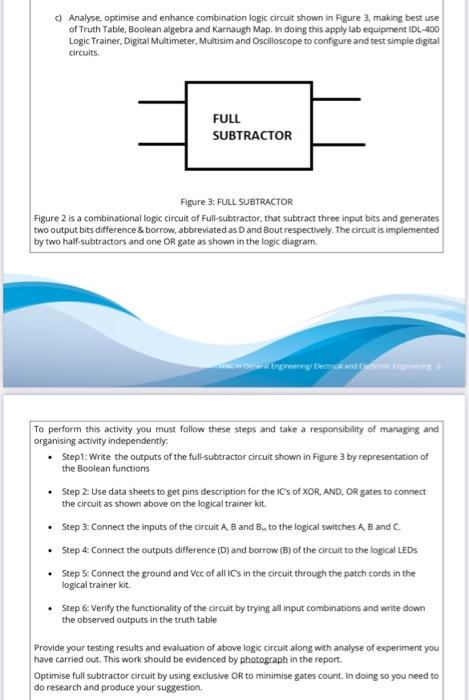 Solved Part 1: a) Explain and analyse the operation of a | Chegg.com