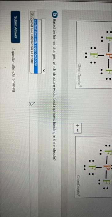 Solved Two Lewis structures are shown for the PSF3 molecule | Chegg.com