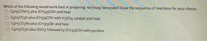 Solved Which of the following would work best in preparing | Chegg.com