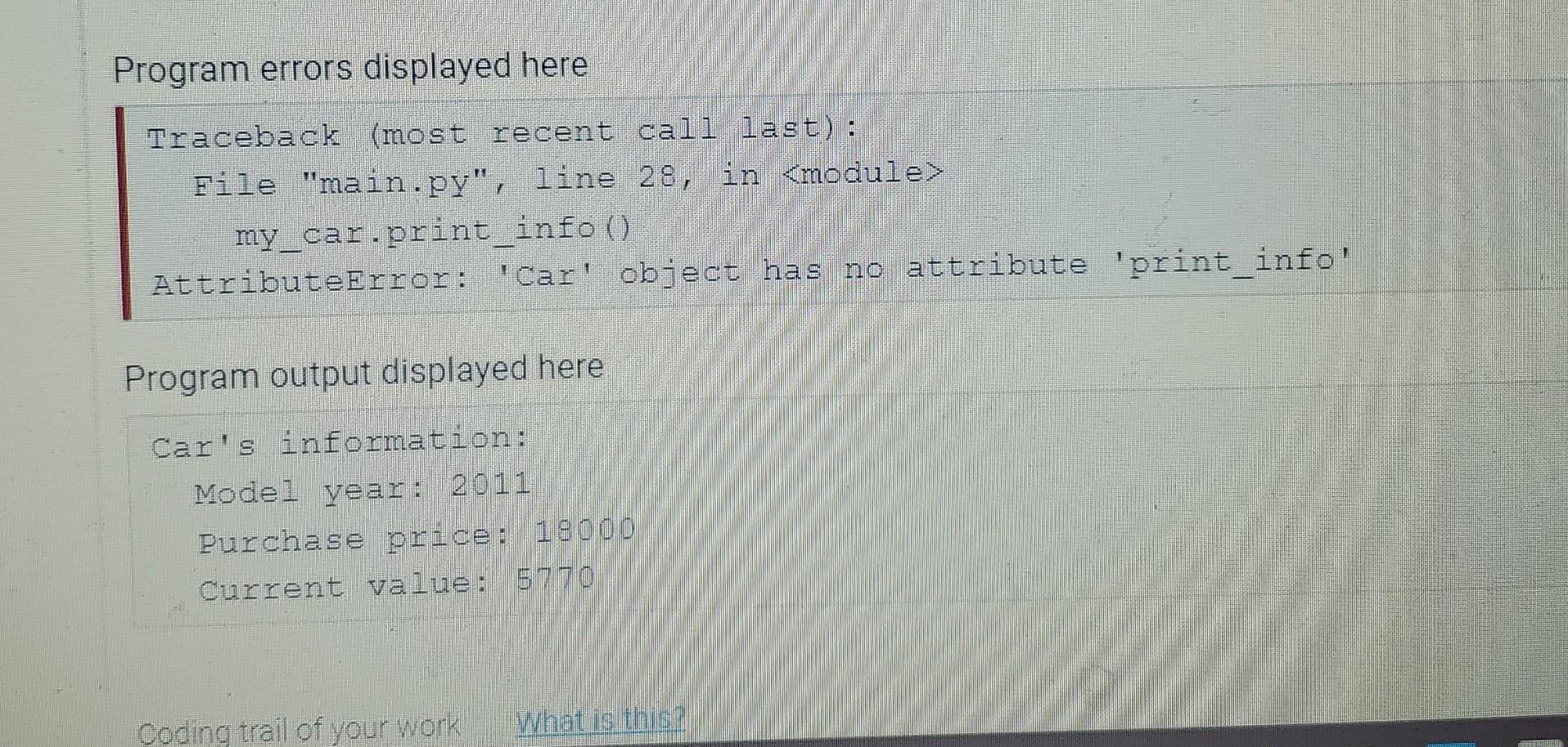 Solved Hello, I need help to fix this code, I Phyton. Output | Chegg.com