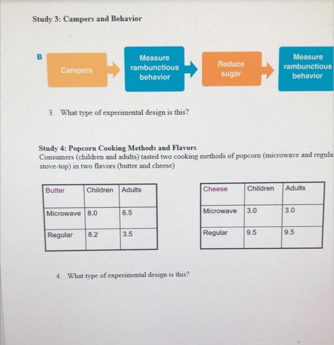 Solved Study 3: Campers and Behavior Campers Measure | Chegg.com