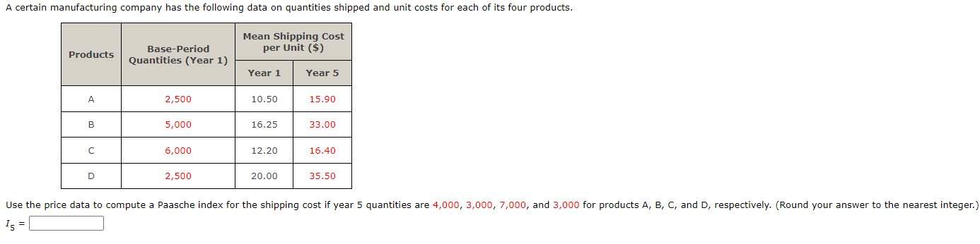 Solved A certain manufacturing company has the following | Chegg.com