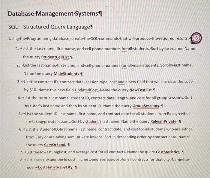 Solved Database ⋅ Management.Systems ↑ | Chegg.com