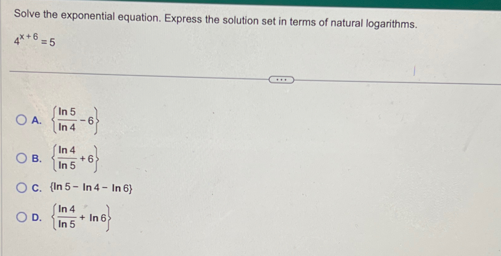 Solved Solve the exponential equation. Express the solution | Chegg.com