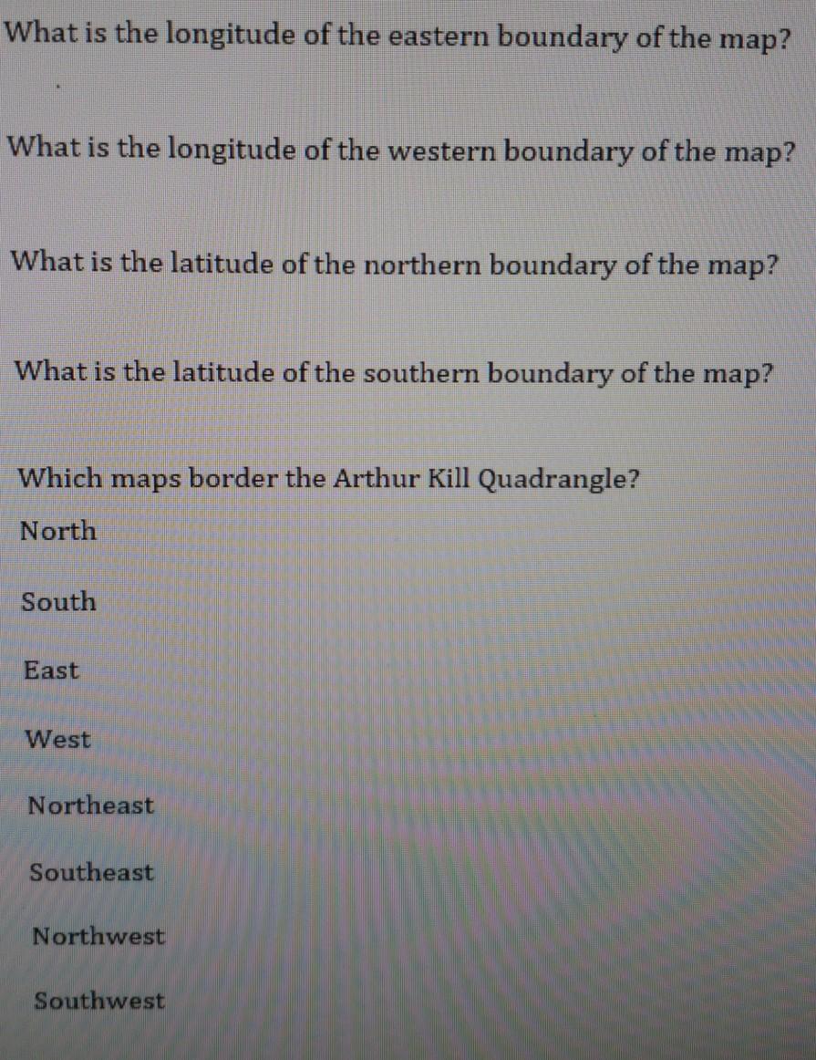 Solved Next, you will be working with the "Arthur Kill" | Chegg.com