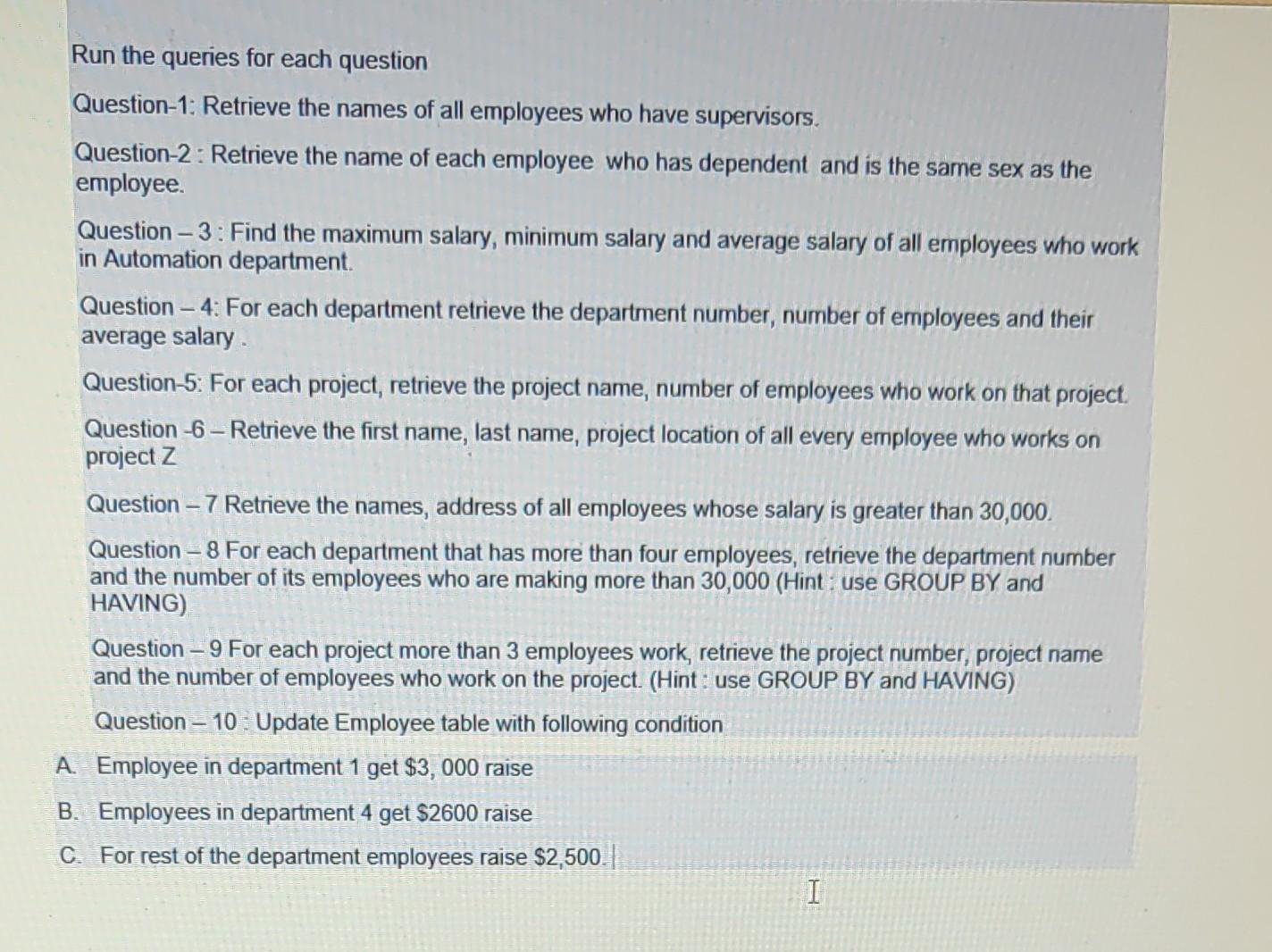 Solved In this assignment you are going to write queries | Chegg.com