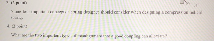 Solved 3. (2 point) Name four important concepts a spring | Chegg.com