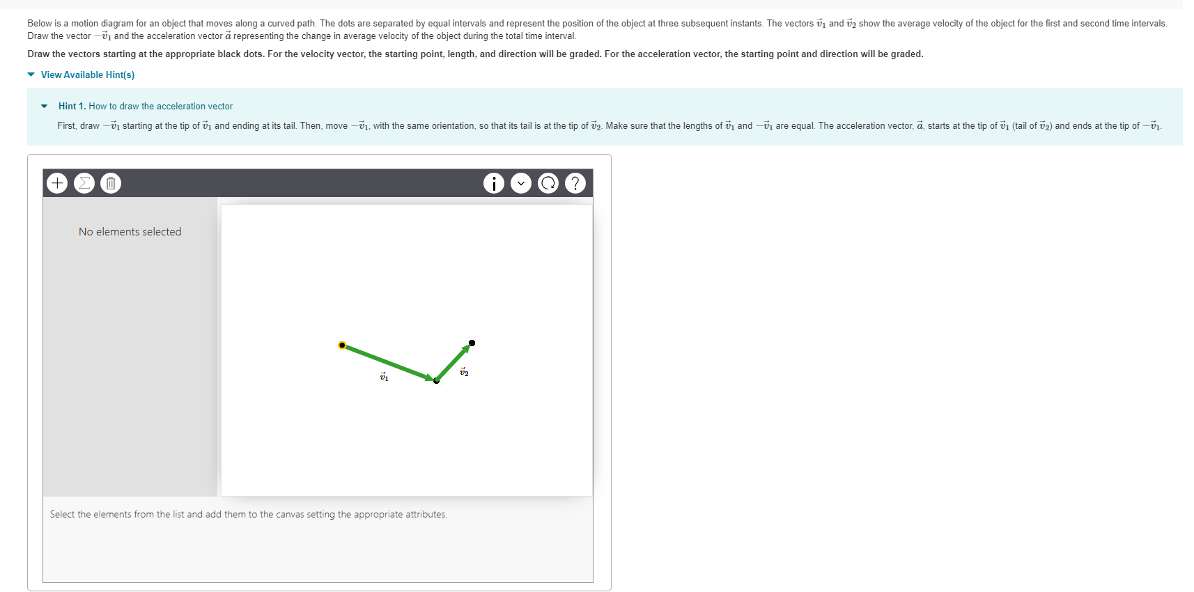 Solved Draw the vector \( -\vec{v}_{1} \) ﻿and the | Chegg.com
