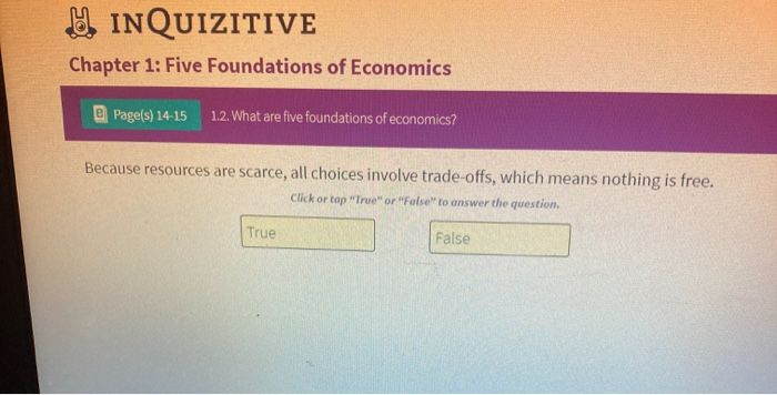 Solved Chapter 1: Five Foundations of Economics Page 17 1.2. | Chegg.com