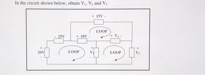 Solved In the circuit shown below, obtain V1, V2 and V3 + | Chegg.com