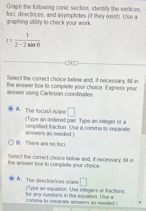 Solved Graph the following conic section, identify the | Chegg.com