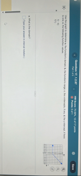 Solved Question 17, 1.2.87Part 1 ﻿of 5HW Score: 70.50%, 12 | Chegg.com
