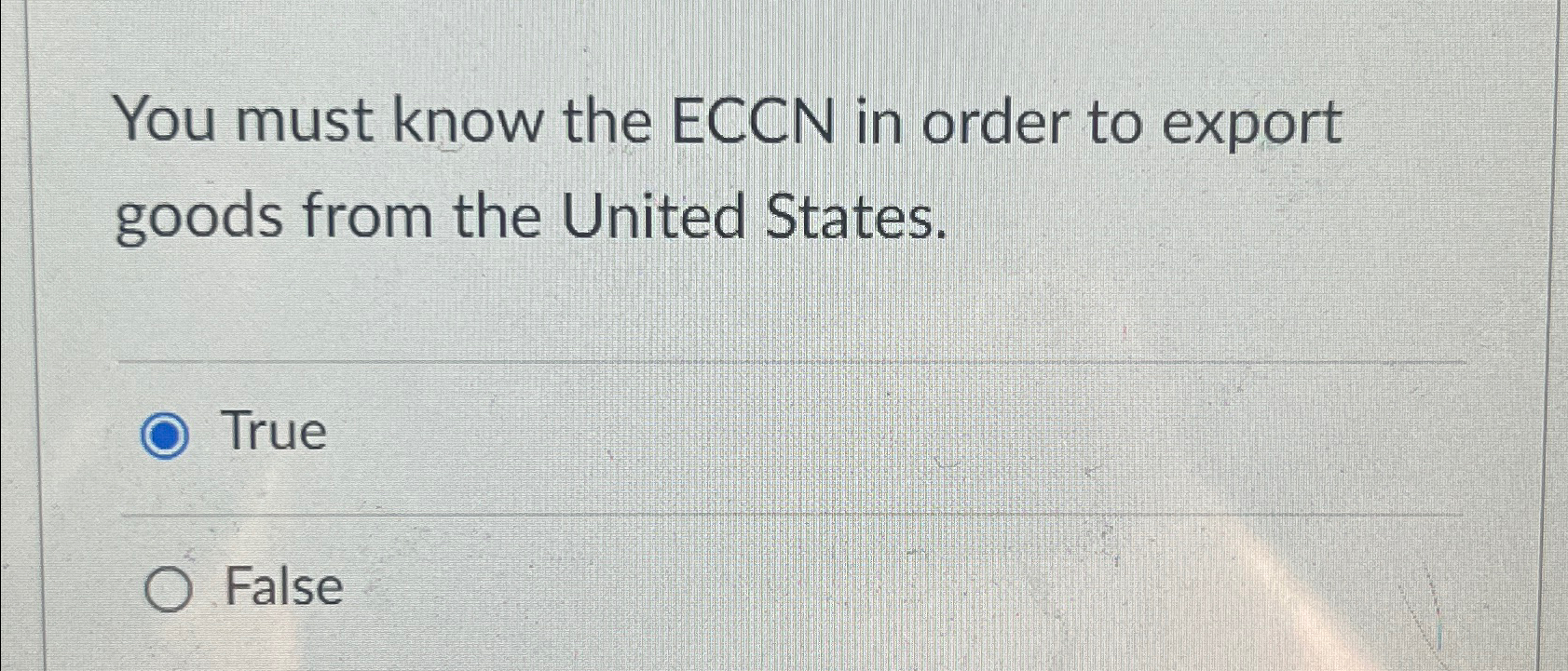 Solved You must know the ECCN in order to export goods from | Chegg.com