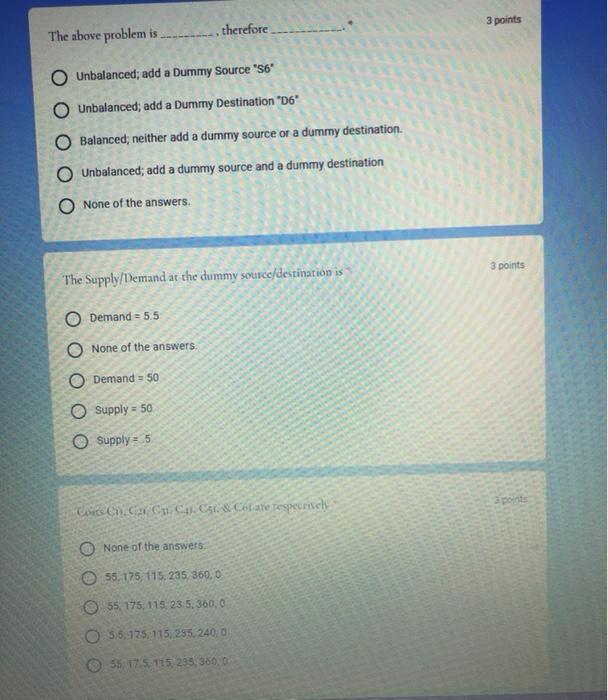 Solved 3 Points The Objective Function Equation Of The