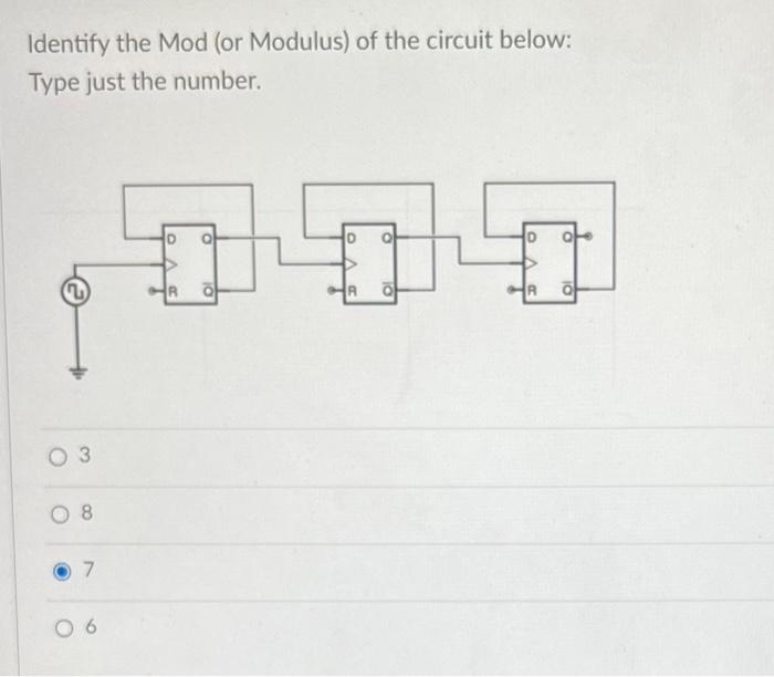 Solved Identify the Mod (or Modulus) of the circuit below: | Chegg.com