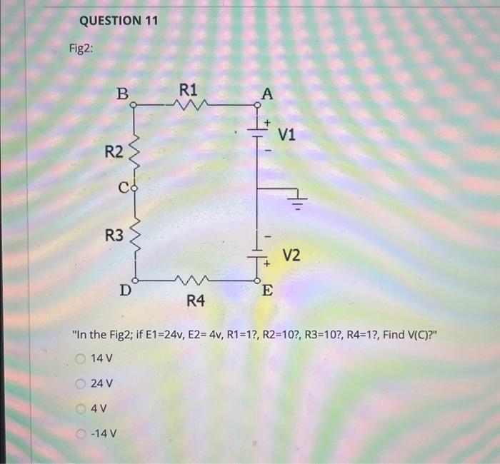 Solved QUESTION 11 Fig2: "In the Fig2; if | Chegg.com