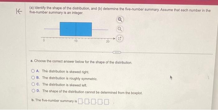 Solved (a) Identify the shape of the distribution, and (b) | Chegg.com