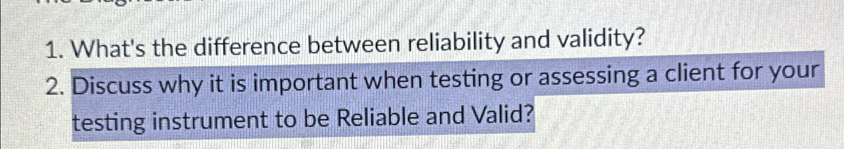 Solved What's the difference between reliability and | Chegg.com