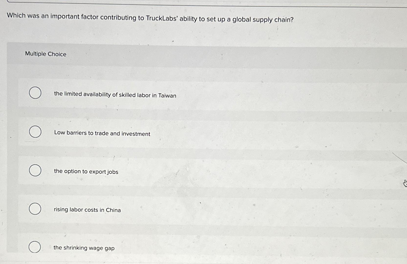 Solved Which was an important factor contributing to | Chegg.com