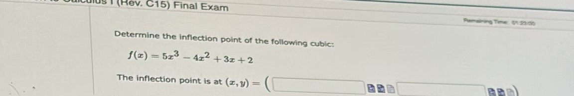 Solved Determine the inflection point of the following | Chegg.com