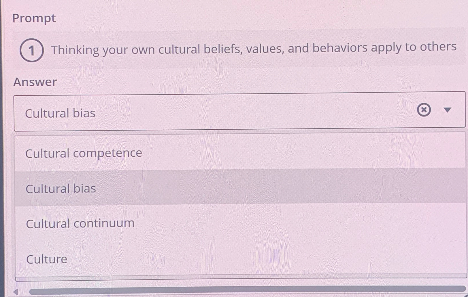 Solved PromptThinking your own cultural beliefs, values, and | Chegg.com