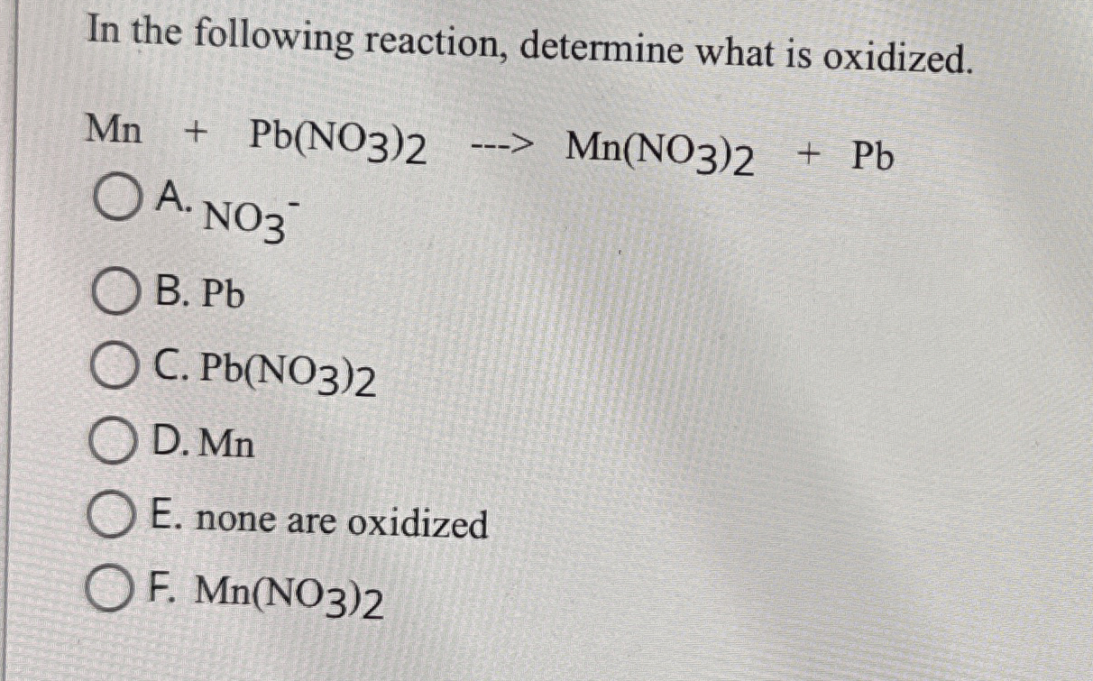 High Quality SOLUTION In the following reaction, determine what is ...