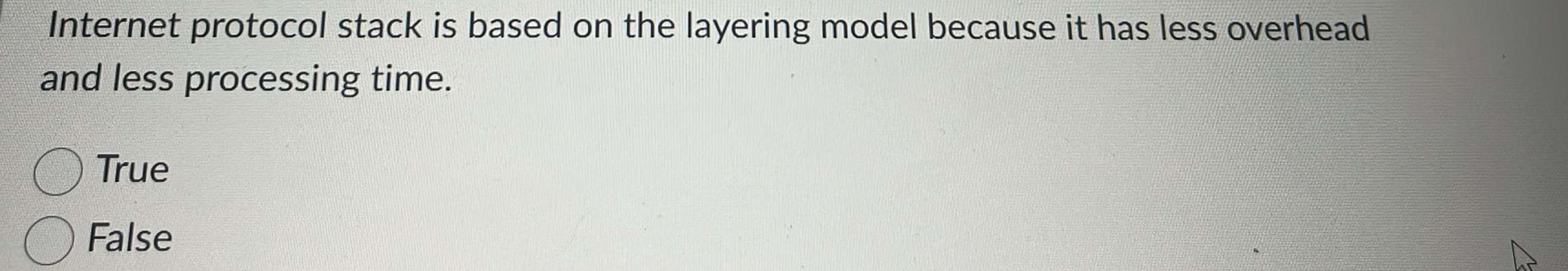 Solved Internet protocol stack is based on the layering | Chegg.com