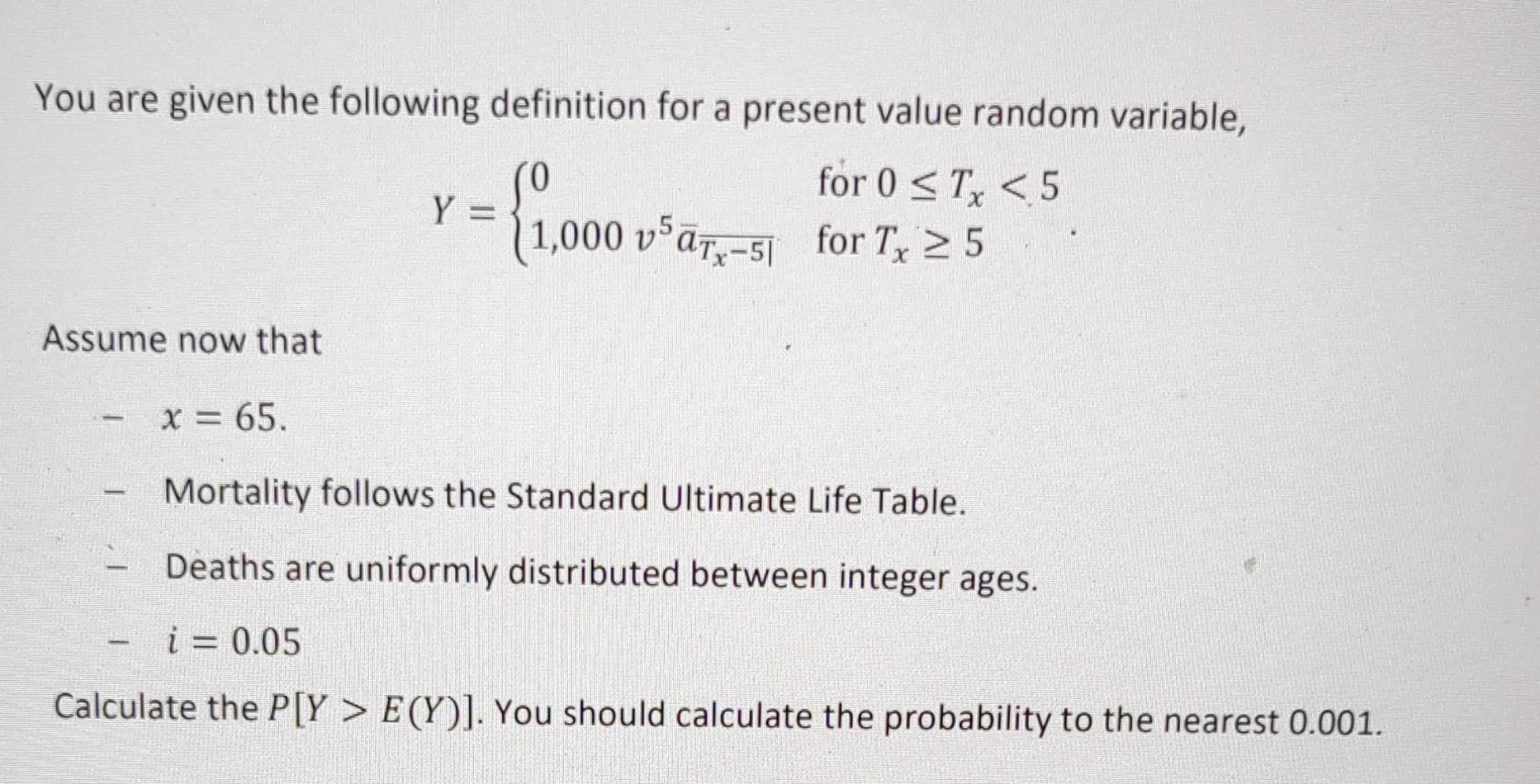 Solved You are given the following definition for a present | Chegg.com