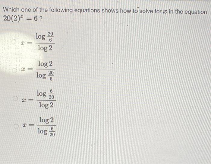 Solved Which one of the following equations shows how to | Chegg.com