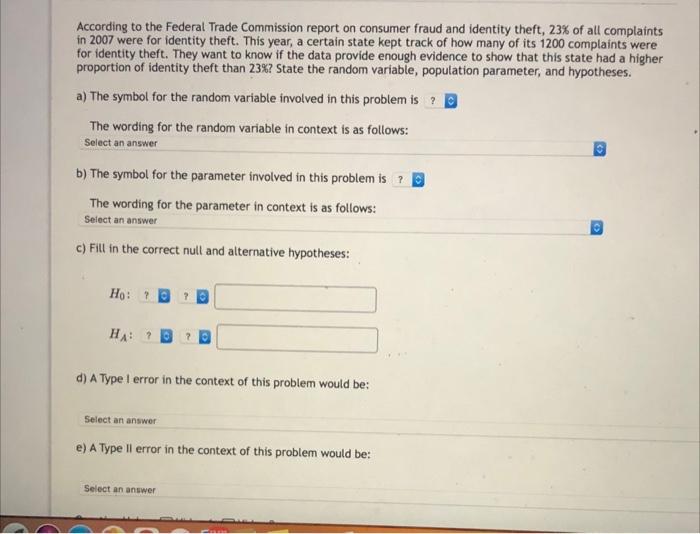 Solved According to the Federal Trade Commission report on | Chegg.com